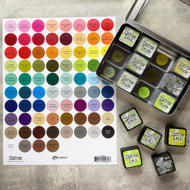 TIM HOLTZ Distress Large Round Label Sheets: Black - Scrapbook Generation