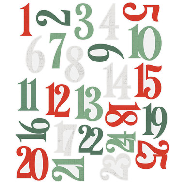 SIMPLE STORIES Simple Vintage Country Christmas Number Pocket Pieces ...