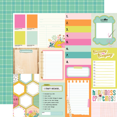 SIMPLE STORIES Let's Get Crafty 12x12 Paper: Journal Elements ...