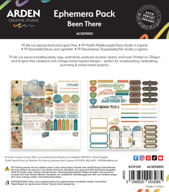 ARDEN CREATIVE STUDIO Ephemera Pack: Been There - Scrapbook Generation