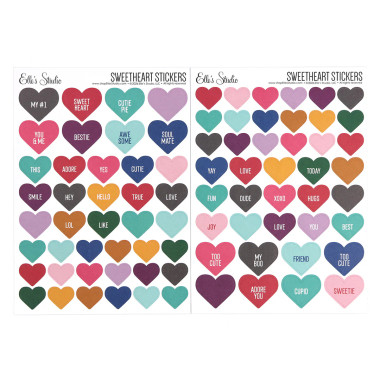 ELLE'S STUDIO Cardstock Stickers: Love | Sweetheart - Scrapbook Generation