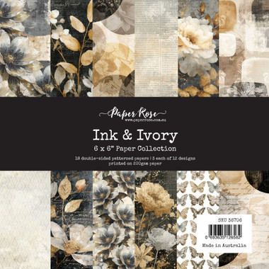 PAPER ROSE Ink & Ivory 6x6 Collection Pack - Scrapbook Generation