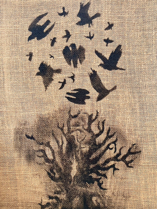 David Wilson: Hessian Series: “Flock” - Hopkins Wharf Gallery