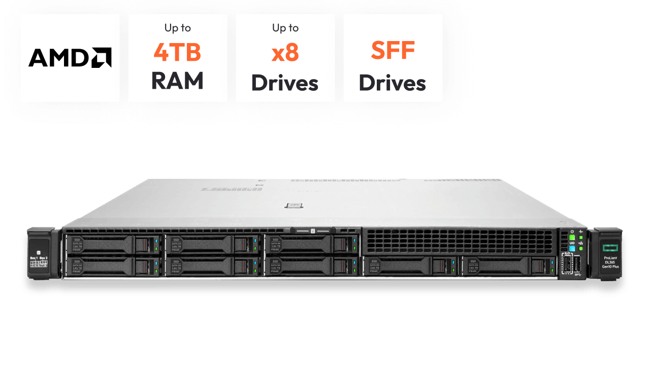 HPE DL365 G10 PLUS 8SFF CTO Chassis - Server Builds | HPE Proliant Rack ...