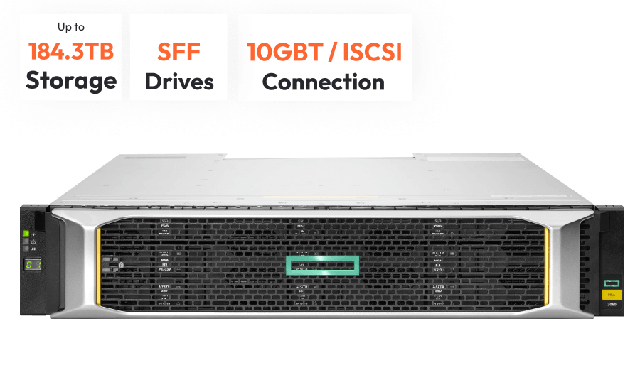 HPE MSA 2060 10GBASE-T iSCSI SFF Storage - Server Builds | HPE Proliant Rack Servers, designed ...