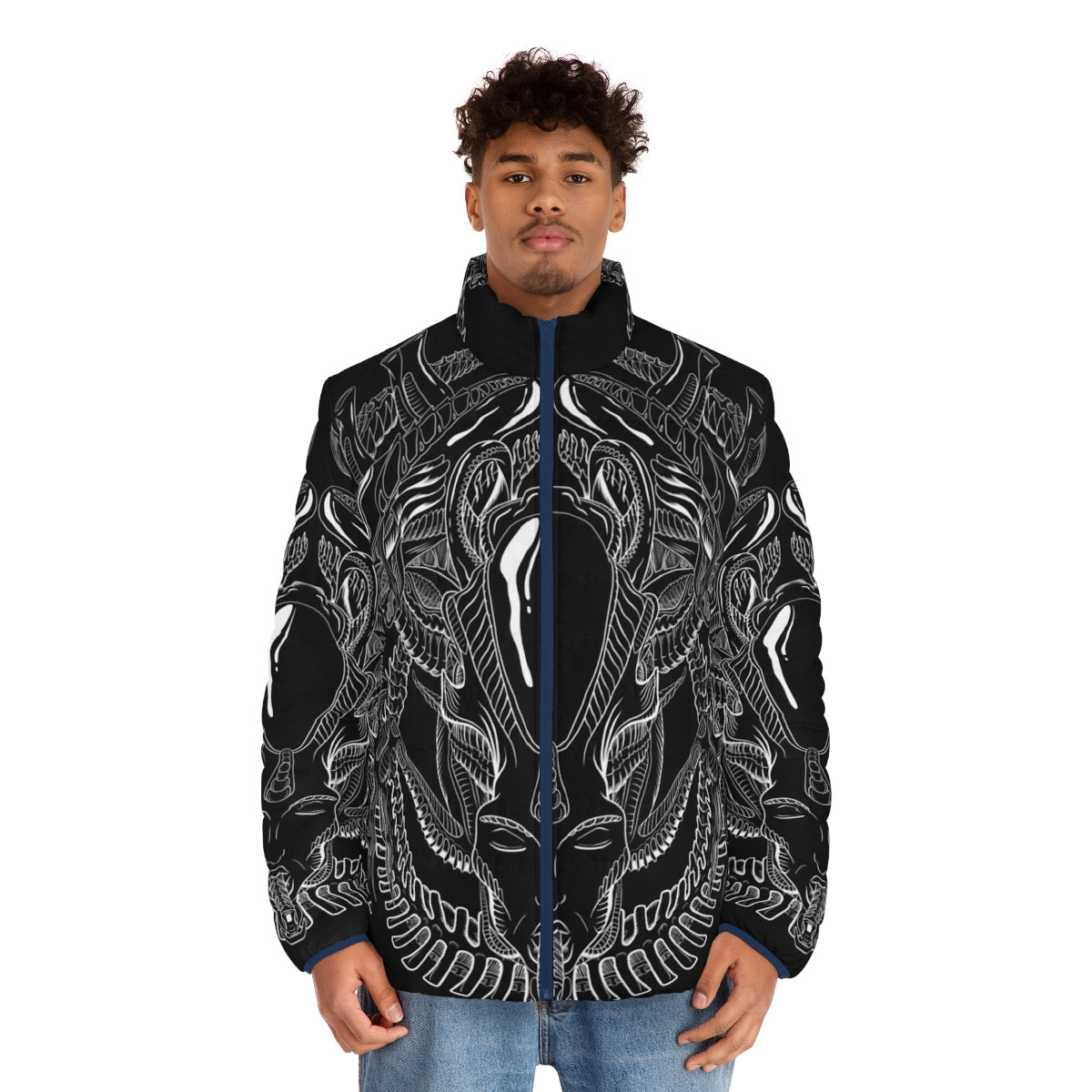 HR Giger Xenomorph Inspired Puffer Jacket for Grapplers & MMA Fans ...