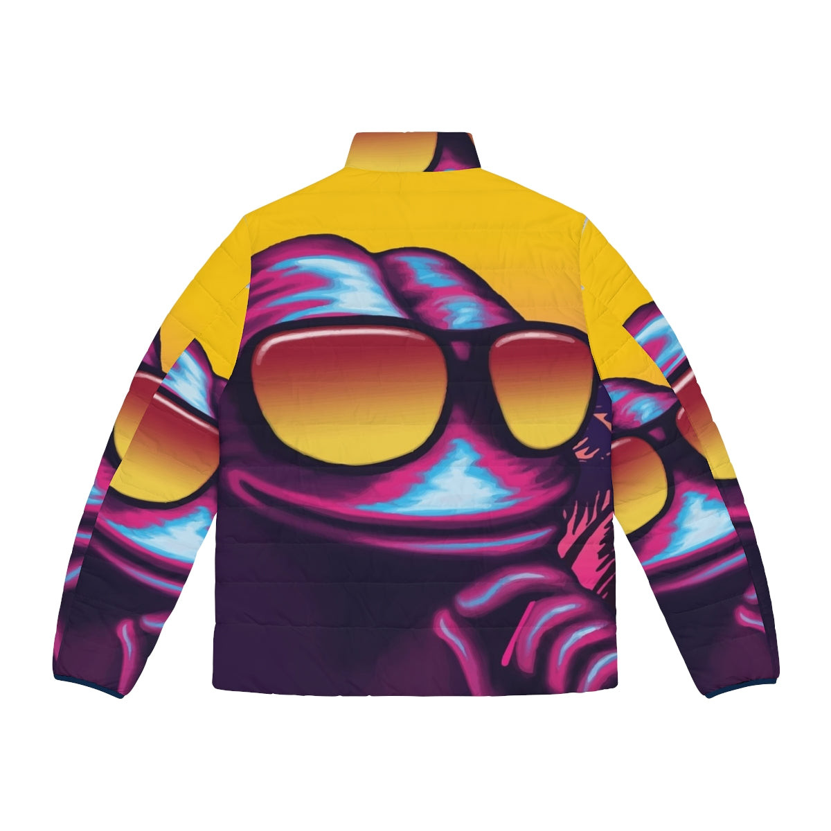 Rare Retro Pepe The Frog Outrun Puffer Jacket - nerdoutloudpod