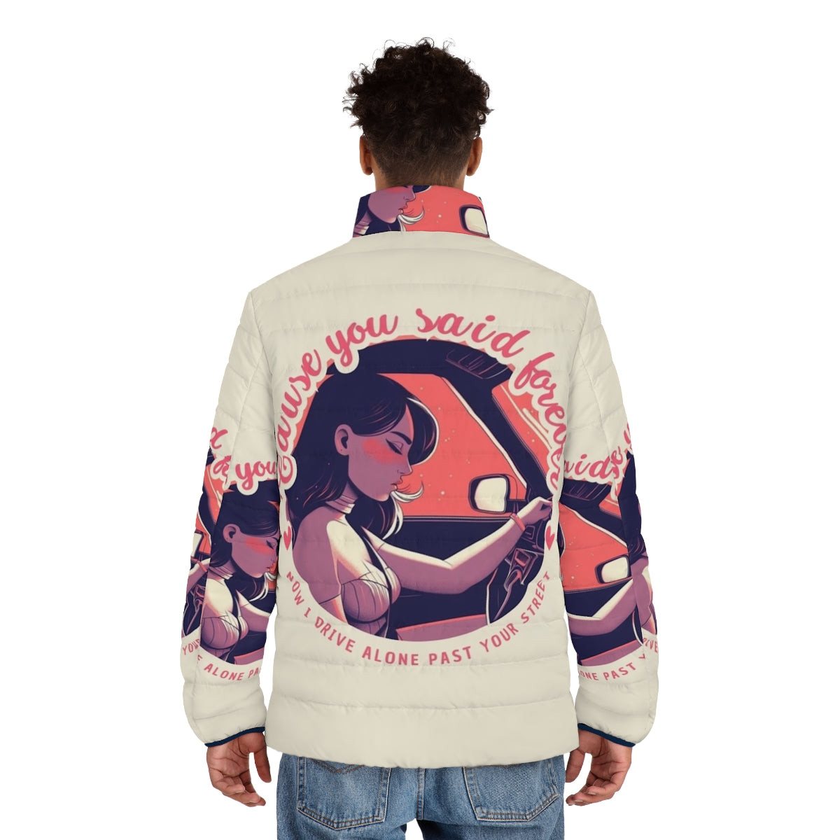 Olivia Rodrigo "Sour" Drivers License Puffer Jacket - nerdoutloudpod