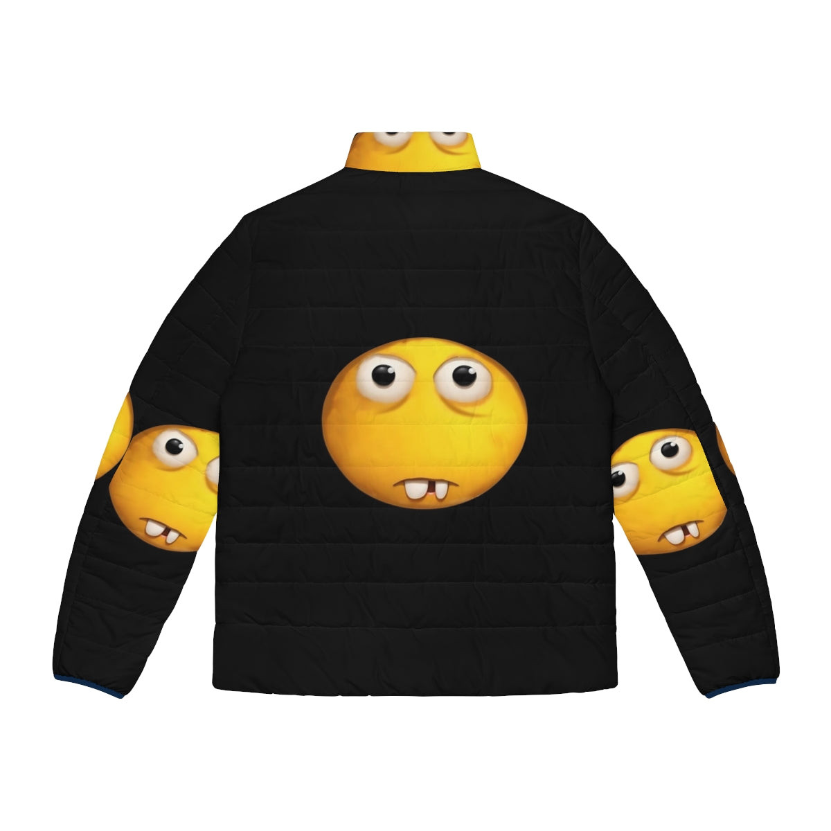 Buck Tooth Emoji Realization Meme Puffer Jacket - nerdoutloudpod