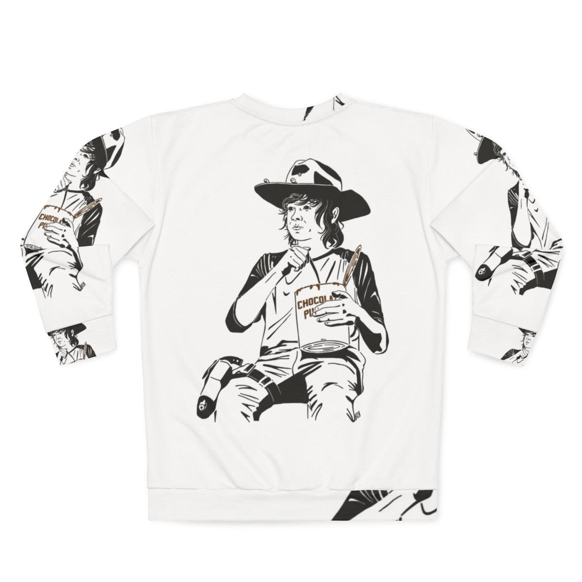 Pudding Carl The Walking Dead Fan Art Sweatshirt - nerdoutloudpod