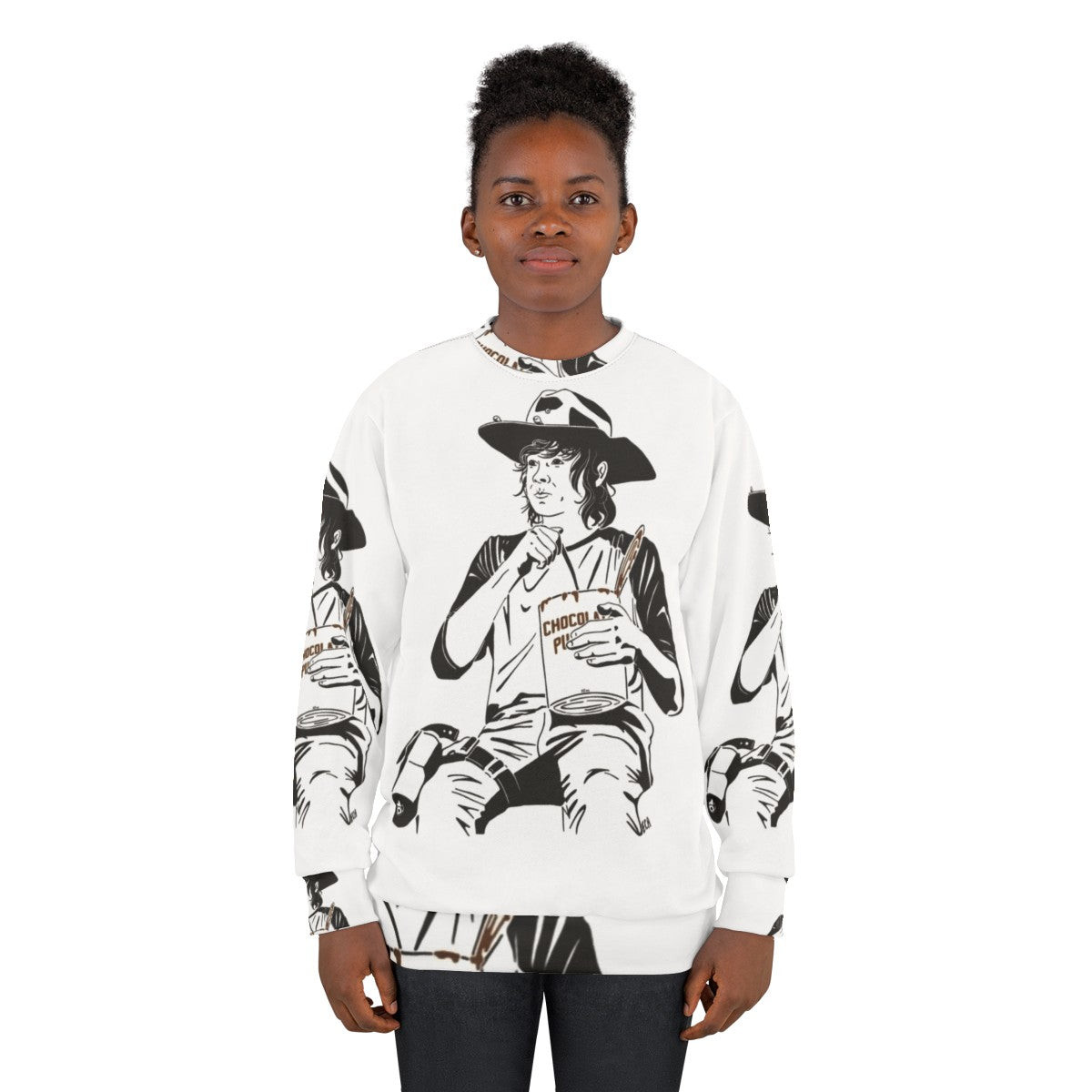 Pudding Carl The Walking Dead Fan Art Sweatshirt - nerdoutloudpod