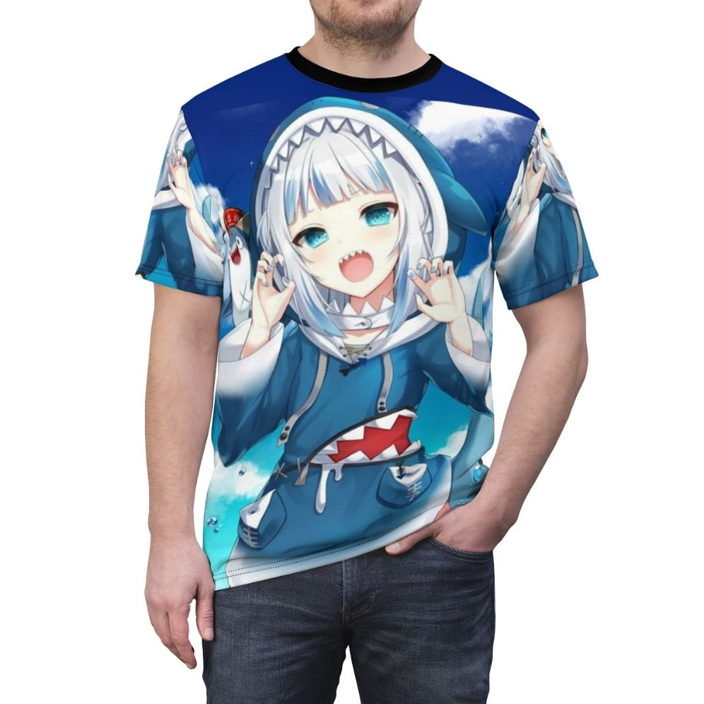Hololive Vtuber Inspired Anime T-Shirt: Gawr Gura Fanart Design ...