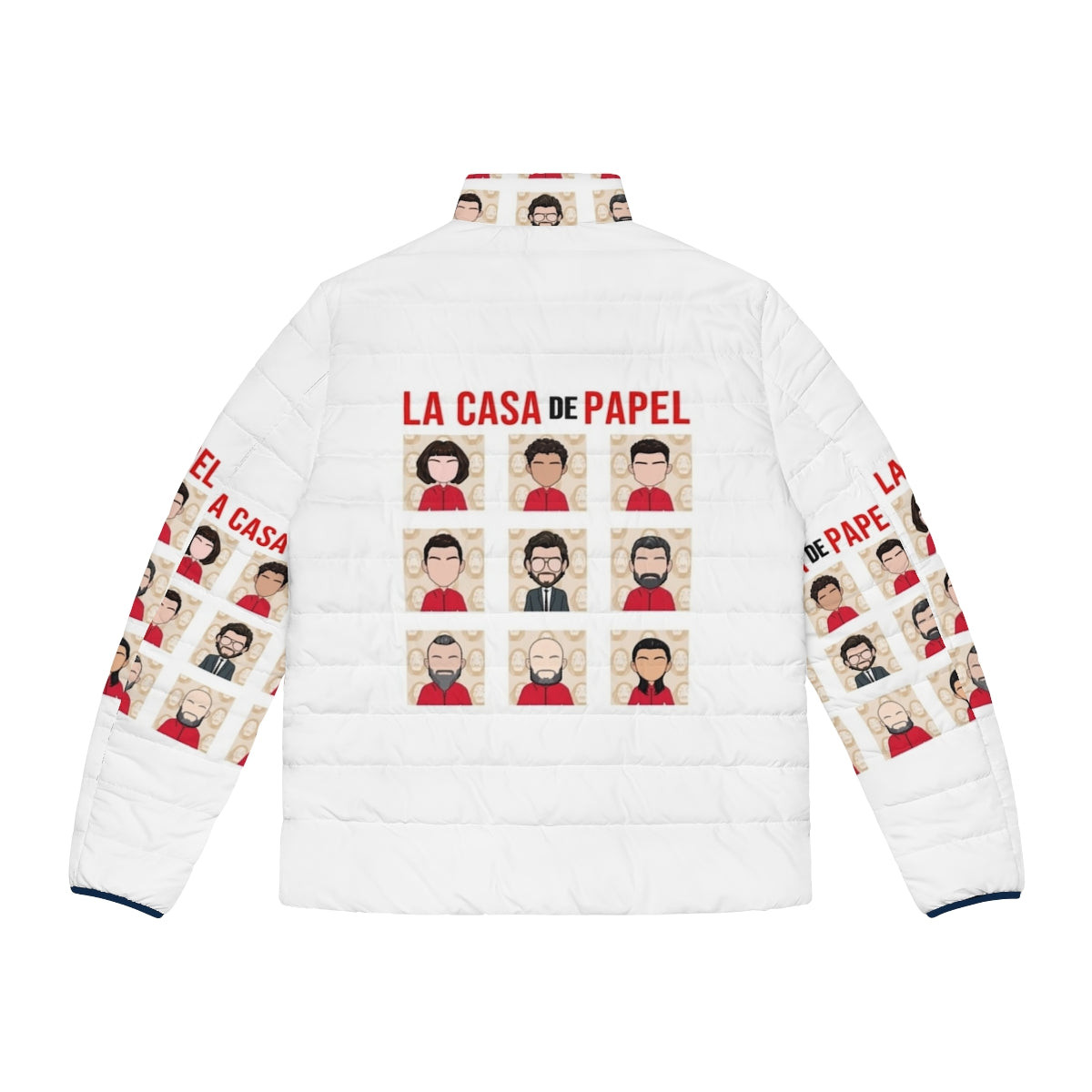 Netflix's Money Heist Cast Puffer Jacket - Official Merchandise ...