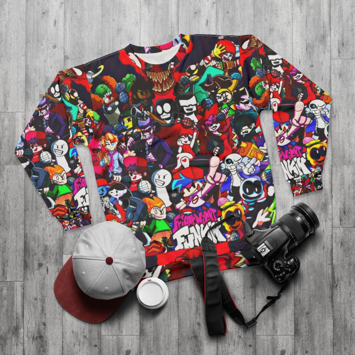 Friday Night Funkin' FNF Characters Gaming Sweatshirt - nerdoutloudpod