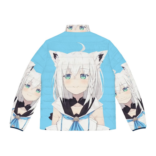 Shirakami Fubuki Smug Hololive Vtuber Puffer Jacket - nerdoutloudpod