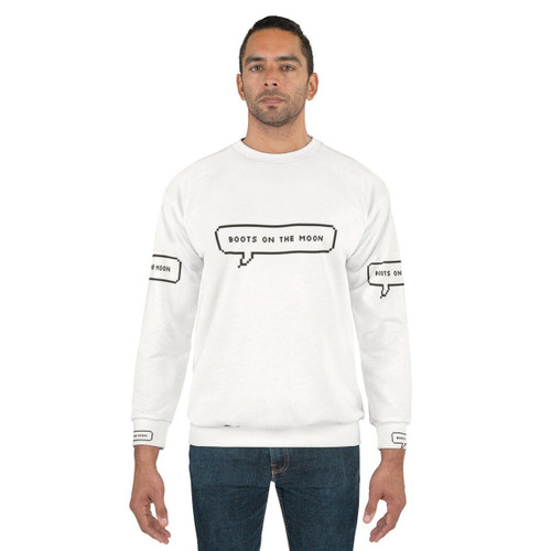 Space Force Netflix Sweatshirt: Boots on the Moon Design - nerdoutloudpod