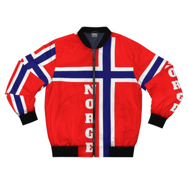 Norwegian Flag Bomber Jacket - nerdoutloudpod