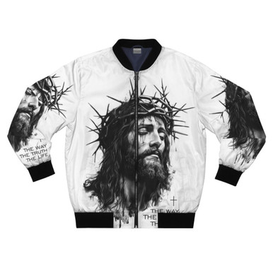 JESUS Wearing a Crown - The Way, The Truth, The Life Bomber Jacket ...