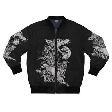 Werewolf Bomber Jacket - Ink and Tattoo Design - nerdoutloudpod