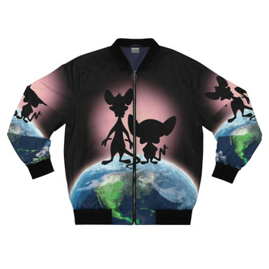 Pinky and the Brain Cartoon Bomber Jacket - nerdoutloudpod