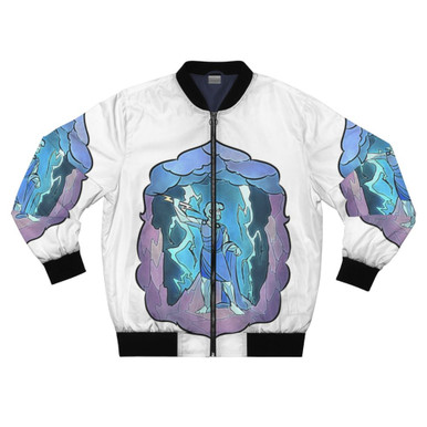 Greek Mythology Zeus Stained Glass Bomber Jacket - nerdoutloudpod