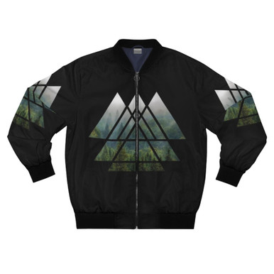Sacred Geometry Triangle Bomber Jacket - Misty Forest Design ...