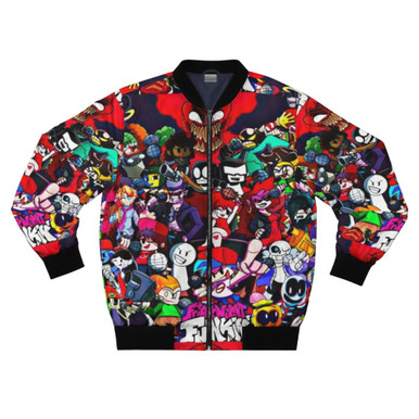 FNF Characters Bomber Jacket | Friday Night Funkin Apparel - nerdoutloudpod