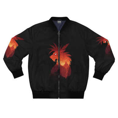 Red XIII Inspired Black Bomber Jacket - Final Fantasy Cosplay ...