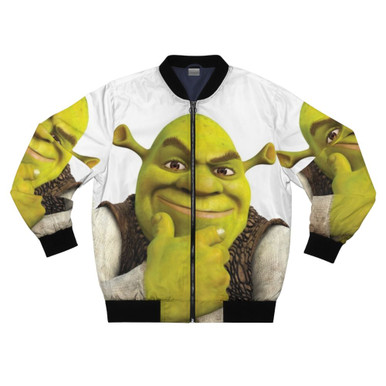 Shrek Inspired Bomber Jacket - Iconic Movie Merchandise - nerdoutloudpod