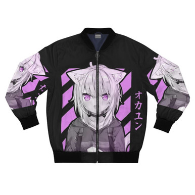 Nekomata Okayu Anime Bomber Jacket | Hololive Merch - nerdoutloudpod