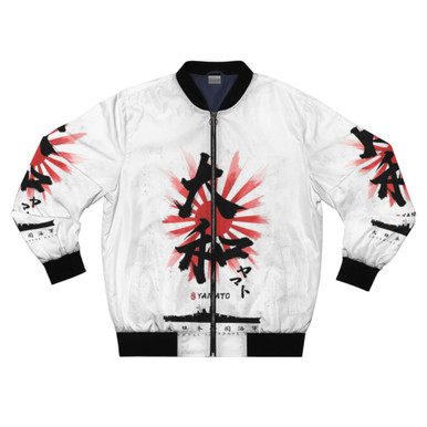 IJN Yamato Battleship Calligraphy Bomber Jacket - nerdoutloudpod