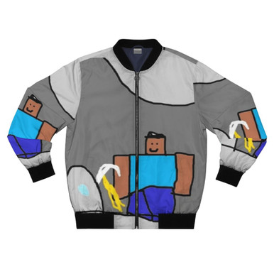 Minecraft Bomber Jacket - Pyrocynical Parody Fashion - nerdoutloudpod