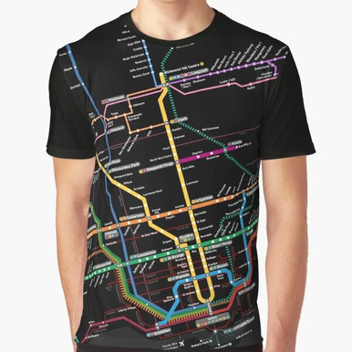 Toronto Rapid Transit Map 2030 Graphic T-Shirt - nerdoutloudpod