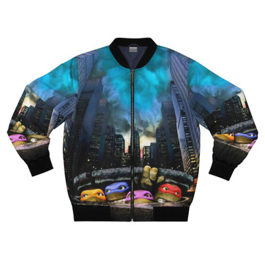 1990 Ninja Turtles Sewer Bomber Jacket - nerdoutloudpod