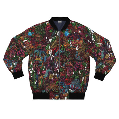 Psychedelic Cartoon Bomber Jacket - Trippy, Colorful Outerwear ...