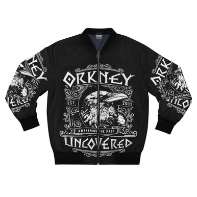 Orkney Raven Bomber Jacket - Viking Adventure in Scotland - nerdoutloudpod