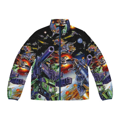 Transformers G1 Inspired 80s Puffer Jacket | Autobots vs Decepticons ...