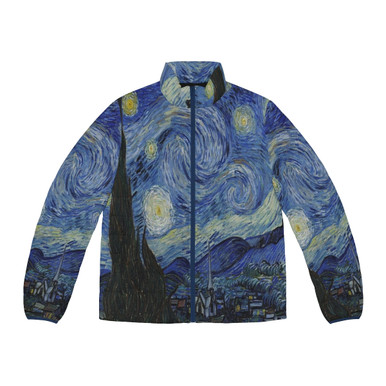 Vincent Van Gogh's The Starry Night Inspired Puffer Jacket - nerdoutloudpod