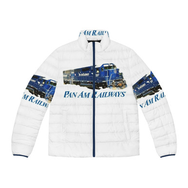 Pan Am Railway Train Driver Puffer Jacket for Railfans - nerdoutloudpod