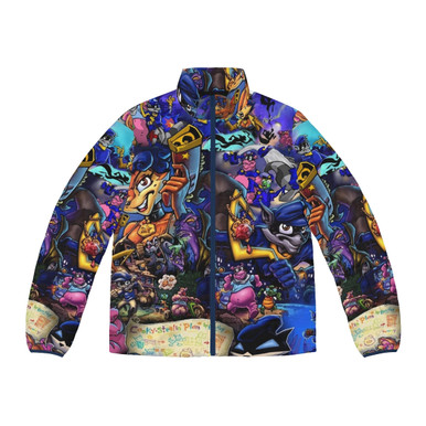 Sly Cooper Comic Collage Puffer Jacket - Stylish and Playful ...