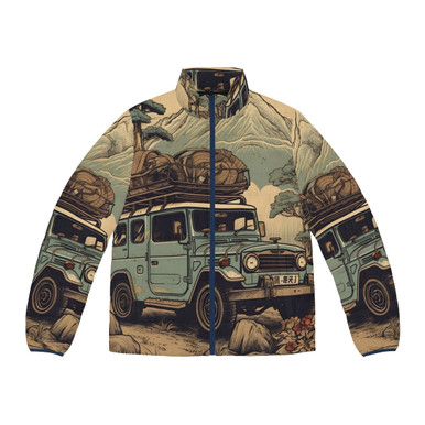 Classic Toyota Land Cruiser FJ40 Retro Puffer Jacket - nerdoutloudpod