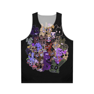 FNAF Unisex Horror-Themed Tank Top for Gamers - nerdoutloudpod