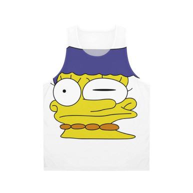 Funny Marge Simpson Smeared Face Unisex Tank Top - nerdoutloudpod