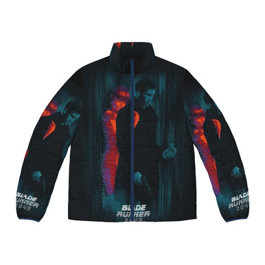 Blade Runner 2049 Joi and Joe Artwork Puffer Jacket - nerdoutloudpod