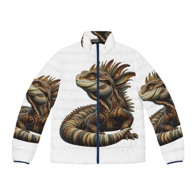 Legendary Basilisk Puffer Jacket | Embroidered Mythical Beast ...
