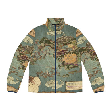 Avatar The Last Airbender Map Puffer Jacket - Iconic Elemental World ...