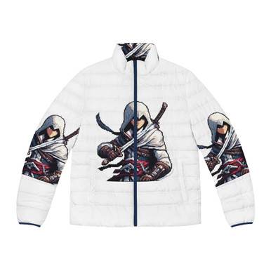 Assassin's Creed Pixel Art Puffer Jacket - nerdoutloudpod