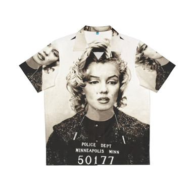 Iconic Marilyn Monroe Mugshot Hawaiian Shirt - nerdoutloudpod