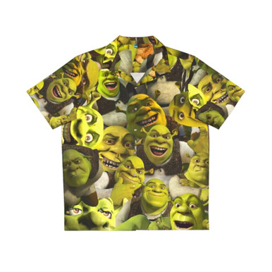 Shrek Collage Hawaiian Shirt | DreamWorks Inspired Novelty Apparel ...