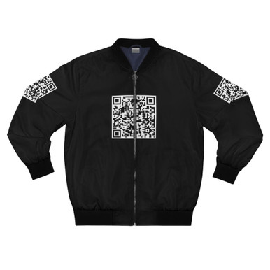 The Ultimate Rick Astley QR Bomber Jacket - nerdoutloudpod
